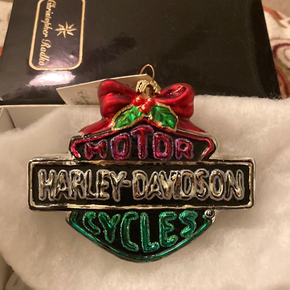 Christopher Radko | Holiday | Harley Davidson Logo Bar Shield 20 ...
